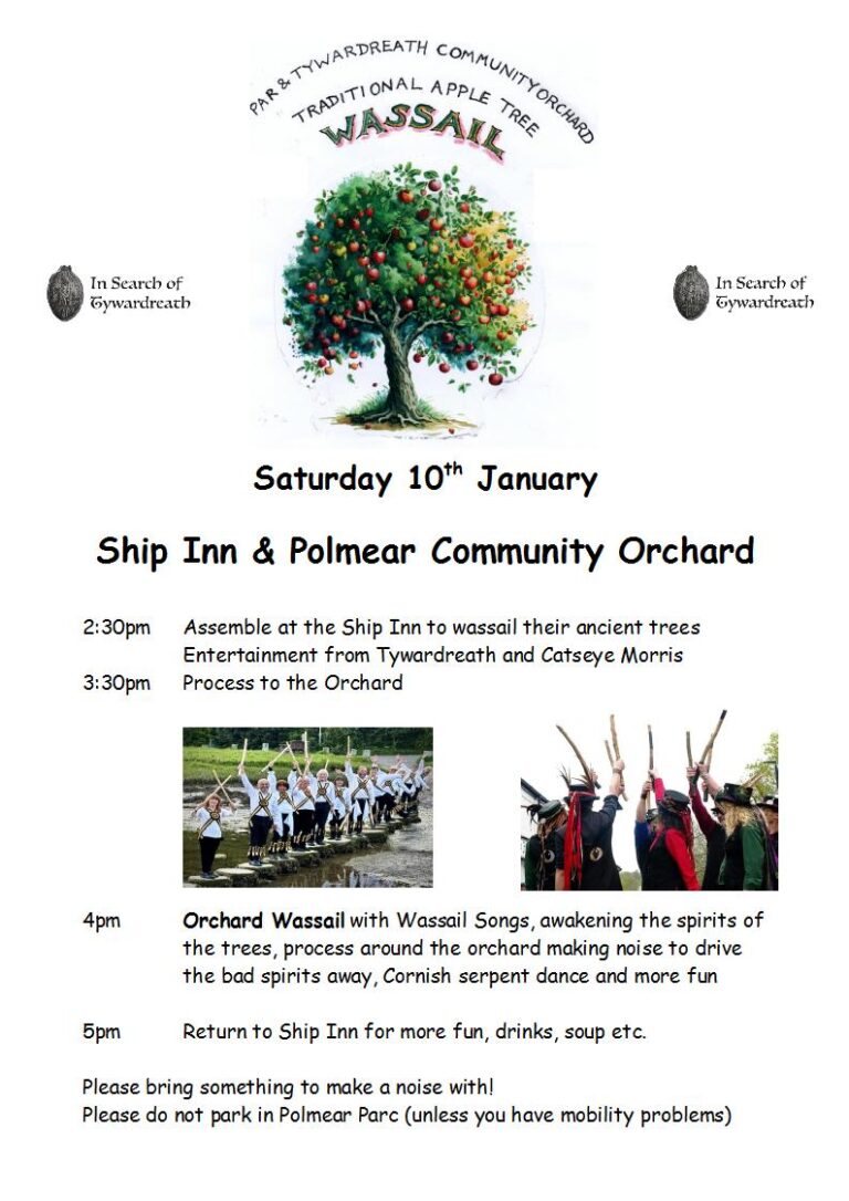 Wassailing on January 10th at the Ship Inn and Polmear Community ...